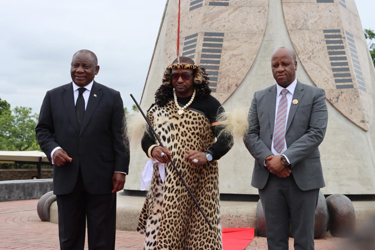President Ramaphosa Unveils New King Shaka Statue At Durban Airport | I ...